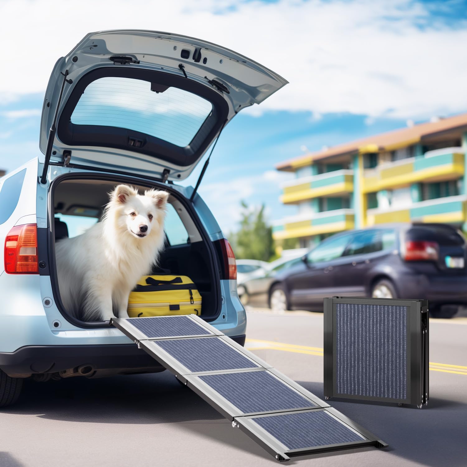 Amazon.com: PURRPAXZ Dog Ramp for Car, Portable Pet Ramp for Large and ...