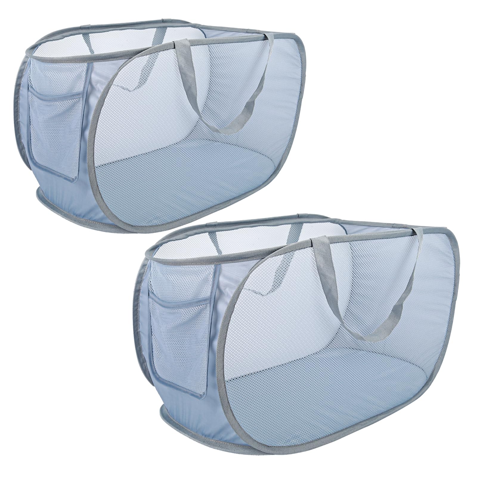 Amazon.com: Collapsible Laundry Baskets 2 Pack, Mesh Pop Up Hamper with ...