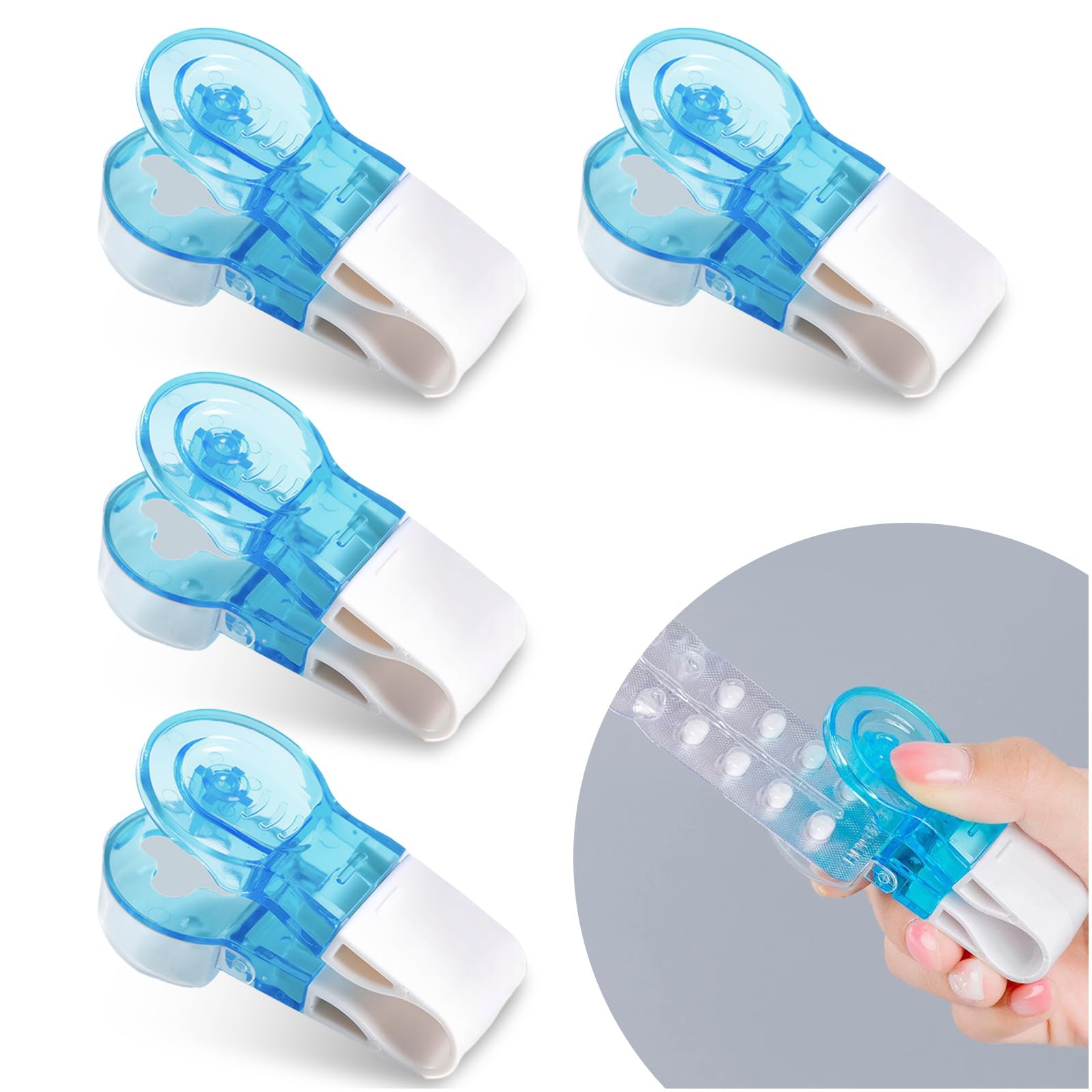 Amazon.com: Portable Pill Taker 4 Pack Pill Popper for Blister Packs ...