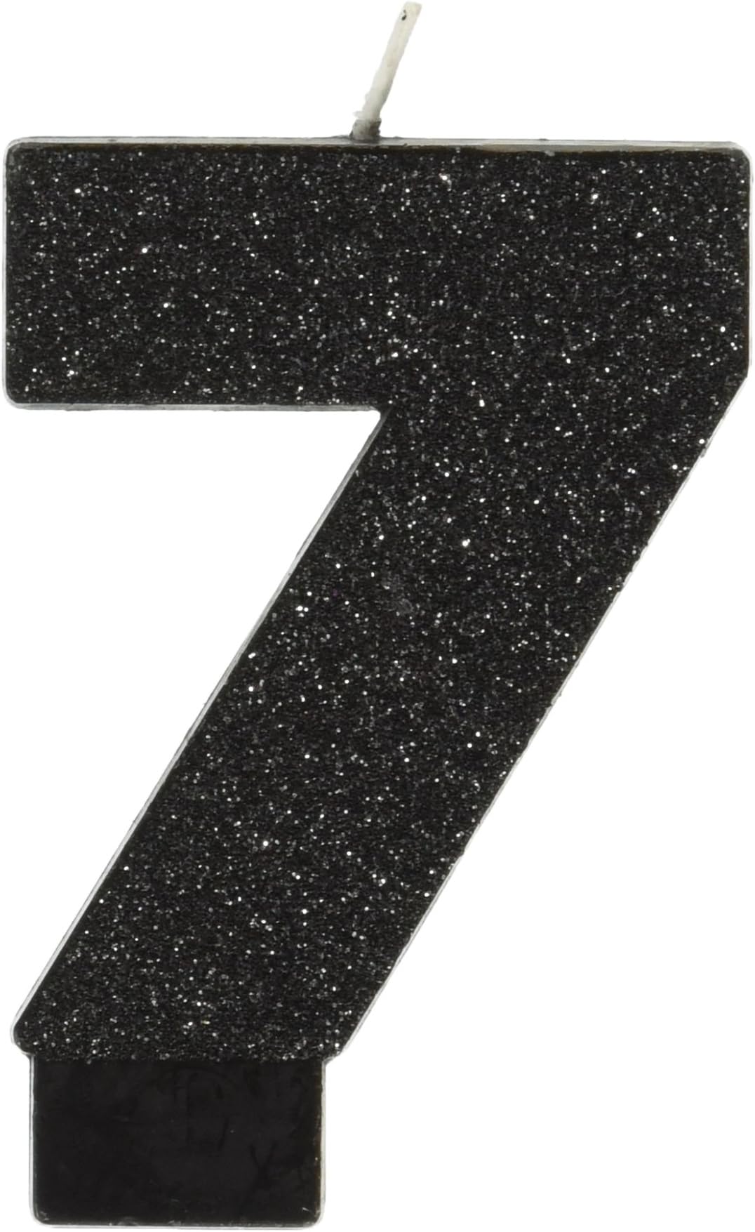 Amazon.com: Amscan 8 Glitter Numeral Candle, 3 1/4", Black: Home & Kitchen