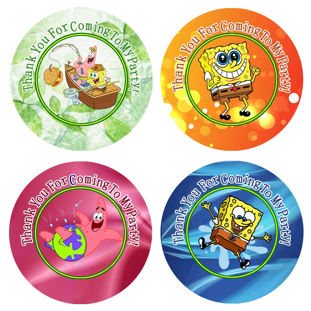 Buy 40 pcs Spongebob Squarepants Birthday Party Stickers, Spongebob ...