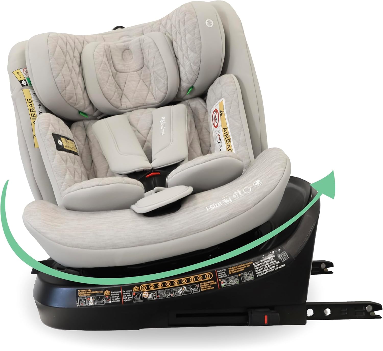 My Babiie MBCS300 360° Spin R129 Baby Car Seat – Top Tether, ISOFIX ...