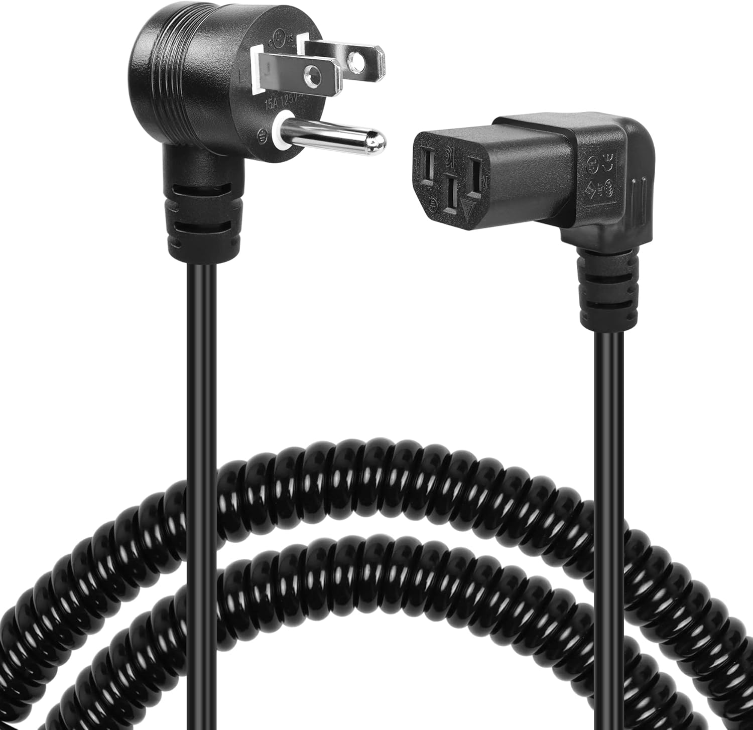 Amazon.com: GELRHORN 4.9Ft 90 Degrees 3-Prong NEMA 5-15P to IEC 320 C13 ...