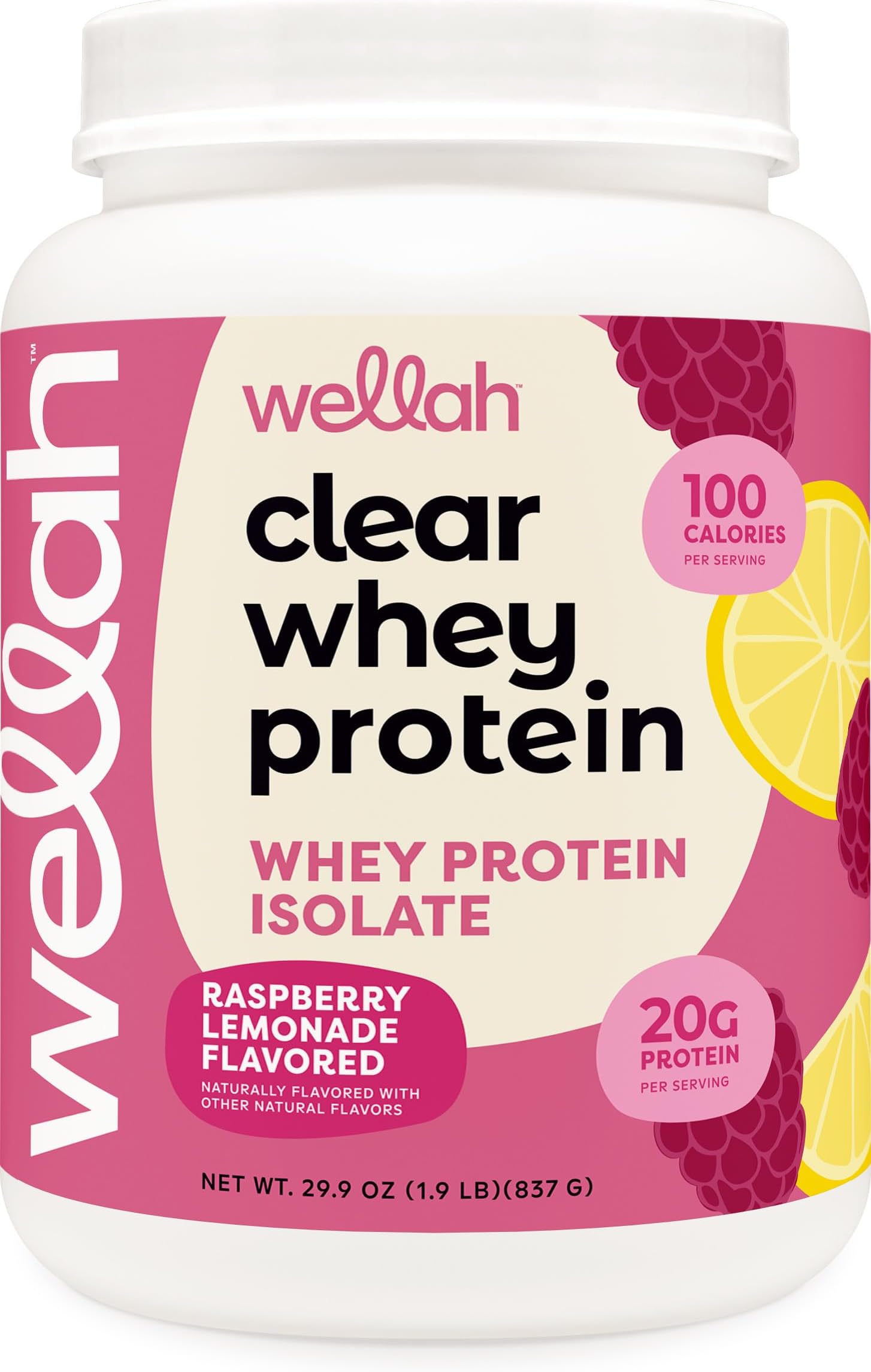 Amazon.com: Wellah Clear Whey Protein Isolate (Raspberry Lemonade ...