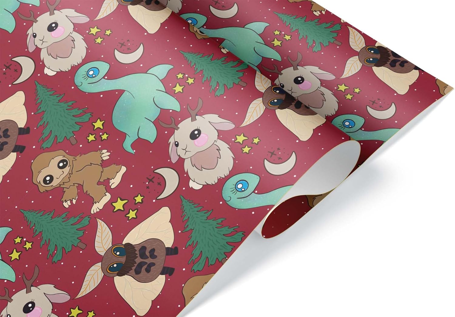Amazon.com: Adorable Sasquatch Loch Ness Gift Wrap, Jackalope Luxury ...