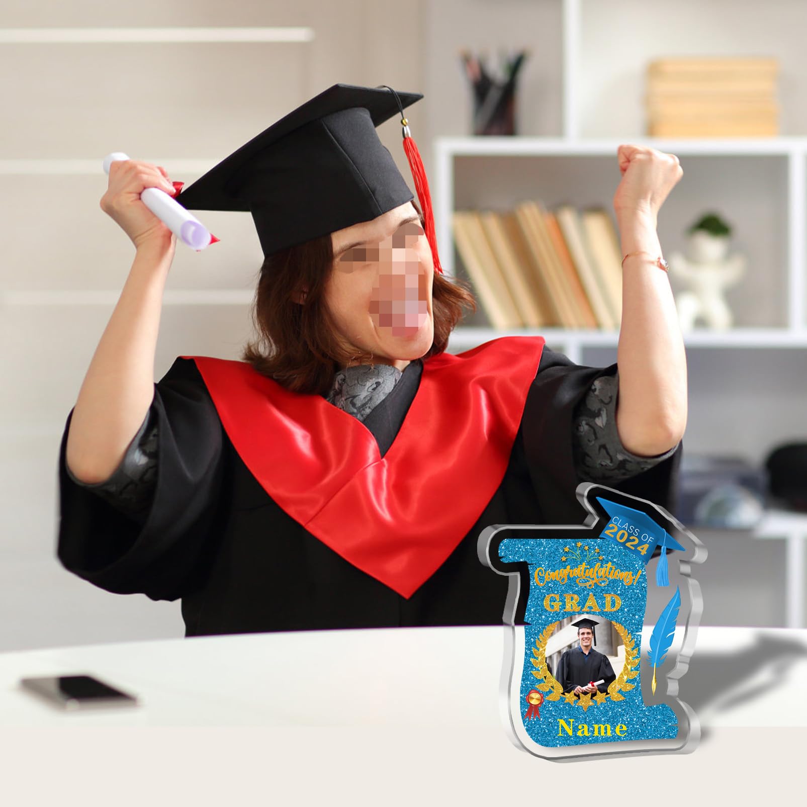 Snapklik.com : Discodes Personalized Graduation Gift Class Of 2024 Desk ...