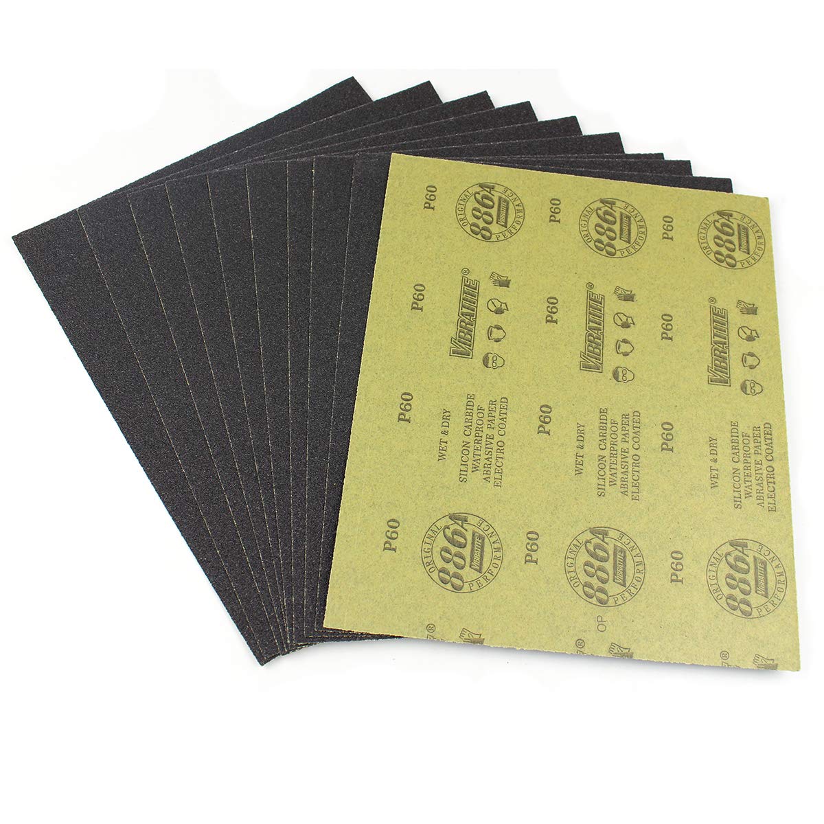 MAXMAN Sandpaper Sheets, 60 Grit Dry Wet Sand Paper, 9 x 11 Inch ...