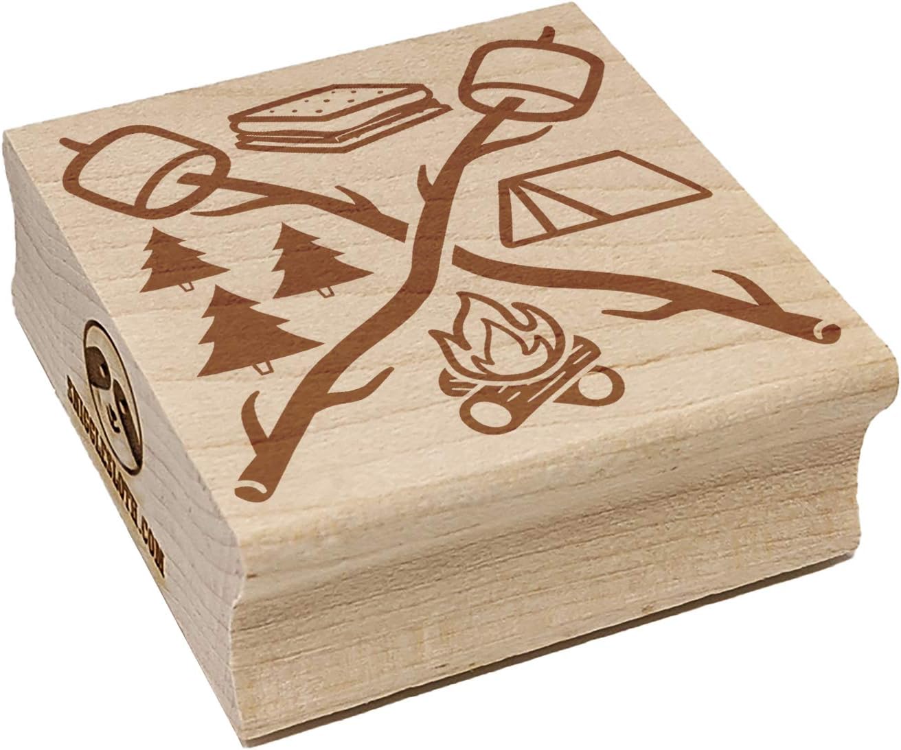 Amazon.com: Camping S'Mores Campfire Tent Marshmallows Square Rubber ...