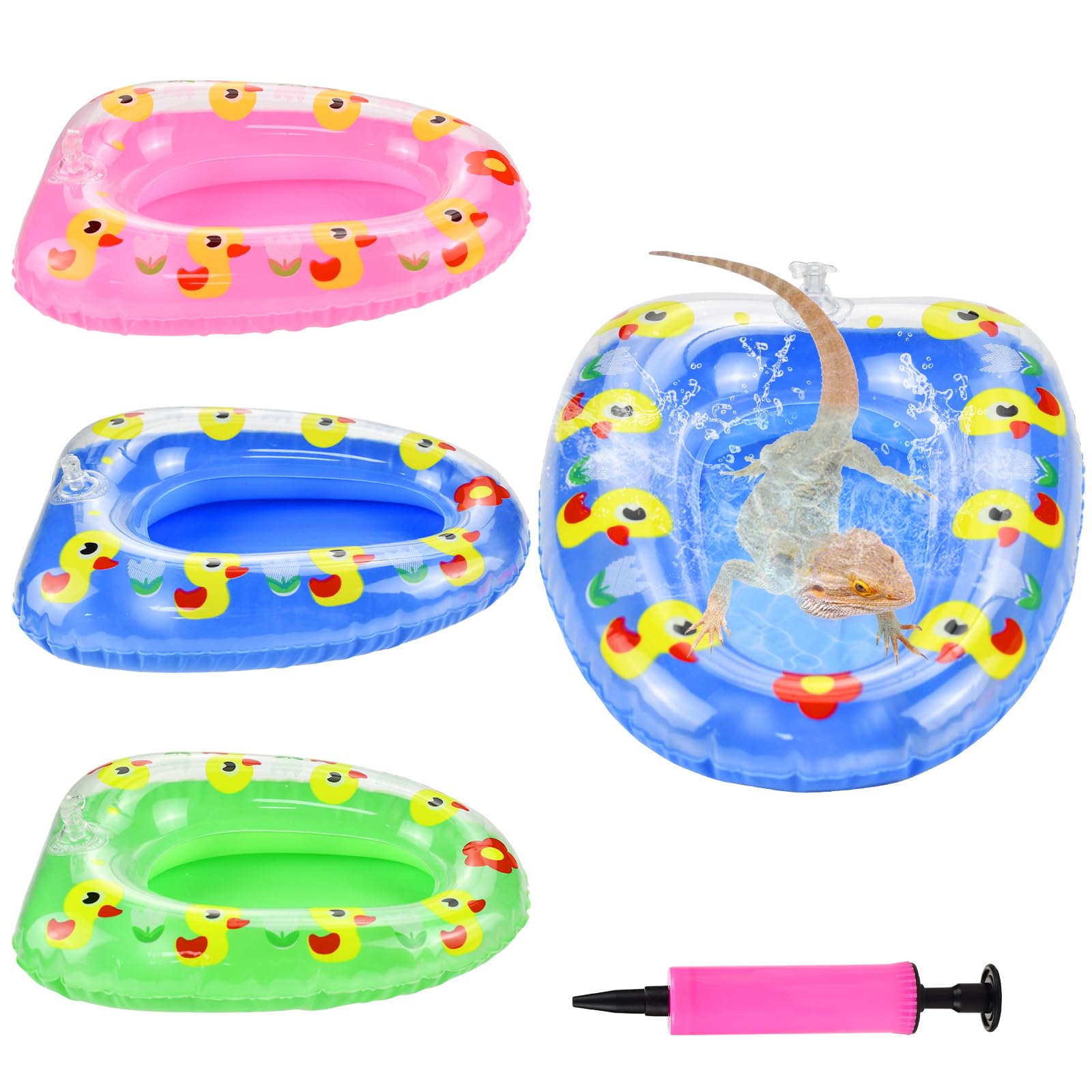 Amazon.com: CooShou Lizard Bath Float Bath hub Toys with Inflatable ...