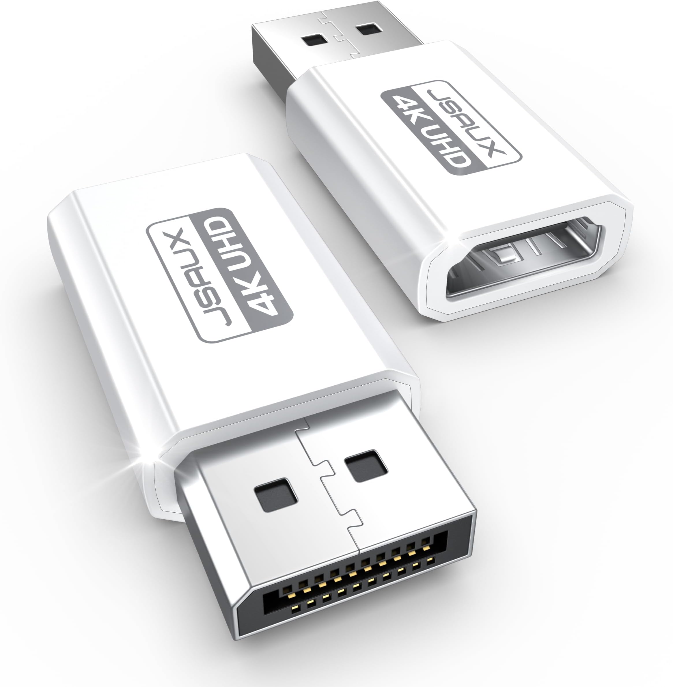 Amazon.com: JSAUX 4K DisplayPort to HDMI Adapter 2-Pack, DP PC to HDMI ...