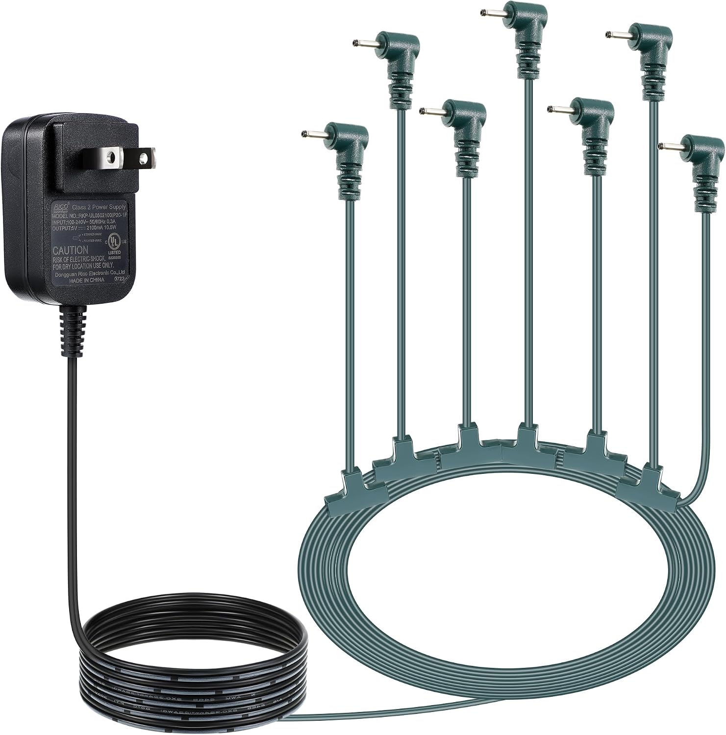 Amazon.com: Dreyoo Christmas Decoration Power Cord with 7 Plug ...