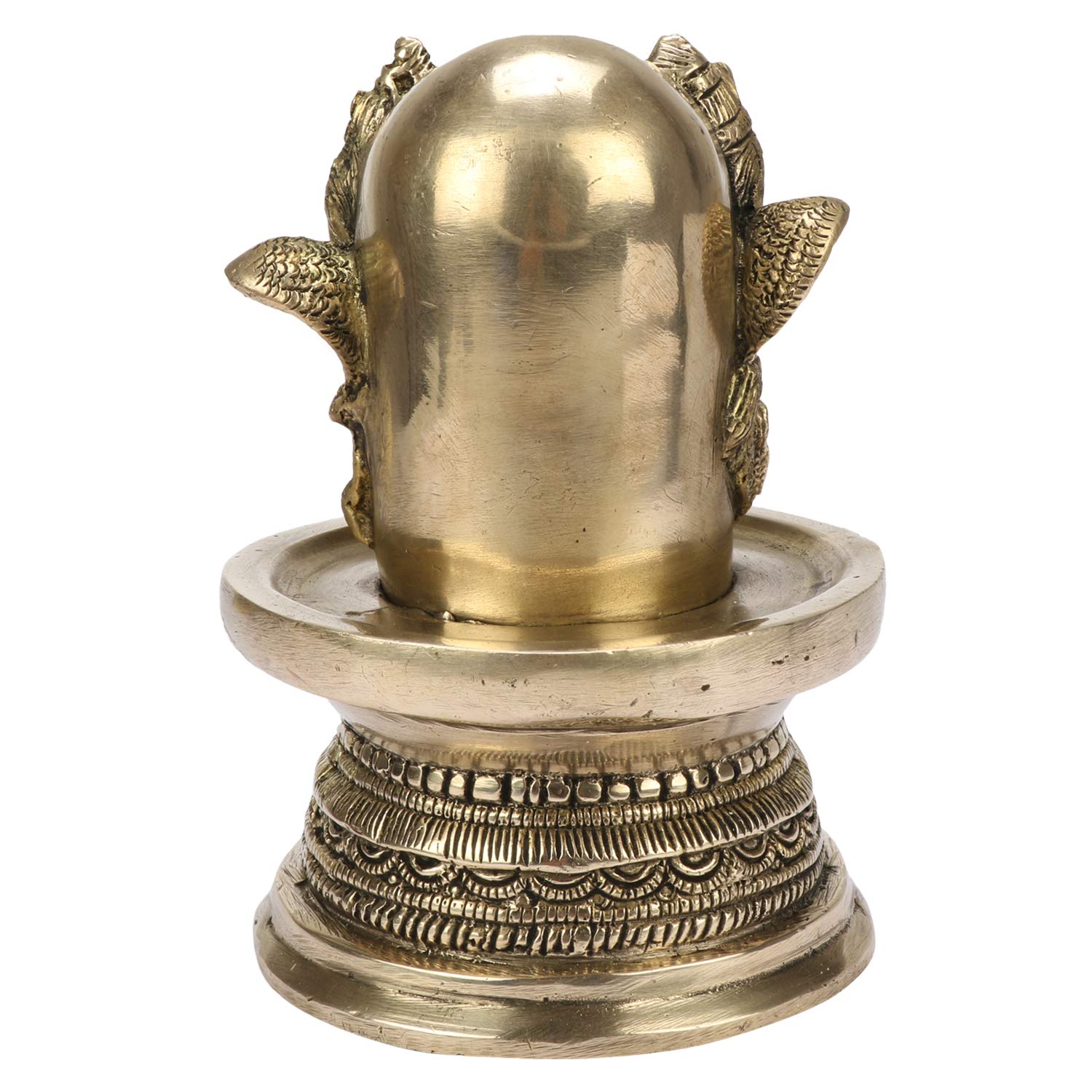 Buy ARTVARKO Brass Metal Large Shivling Murti Idol Three Faces Shiva ...