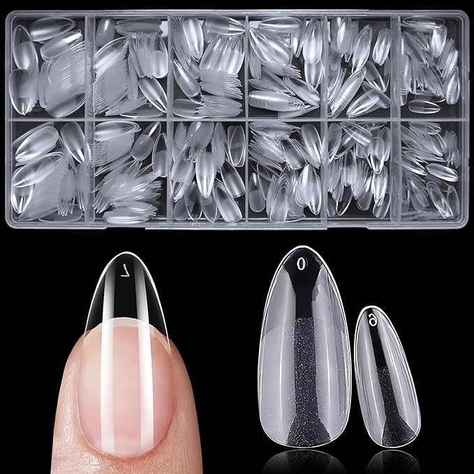 Amazon.com: Lifextol 600pc Medium Almond Nail Tips Fake Nails Press on ...