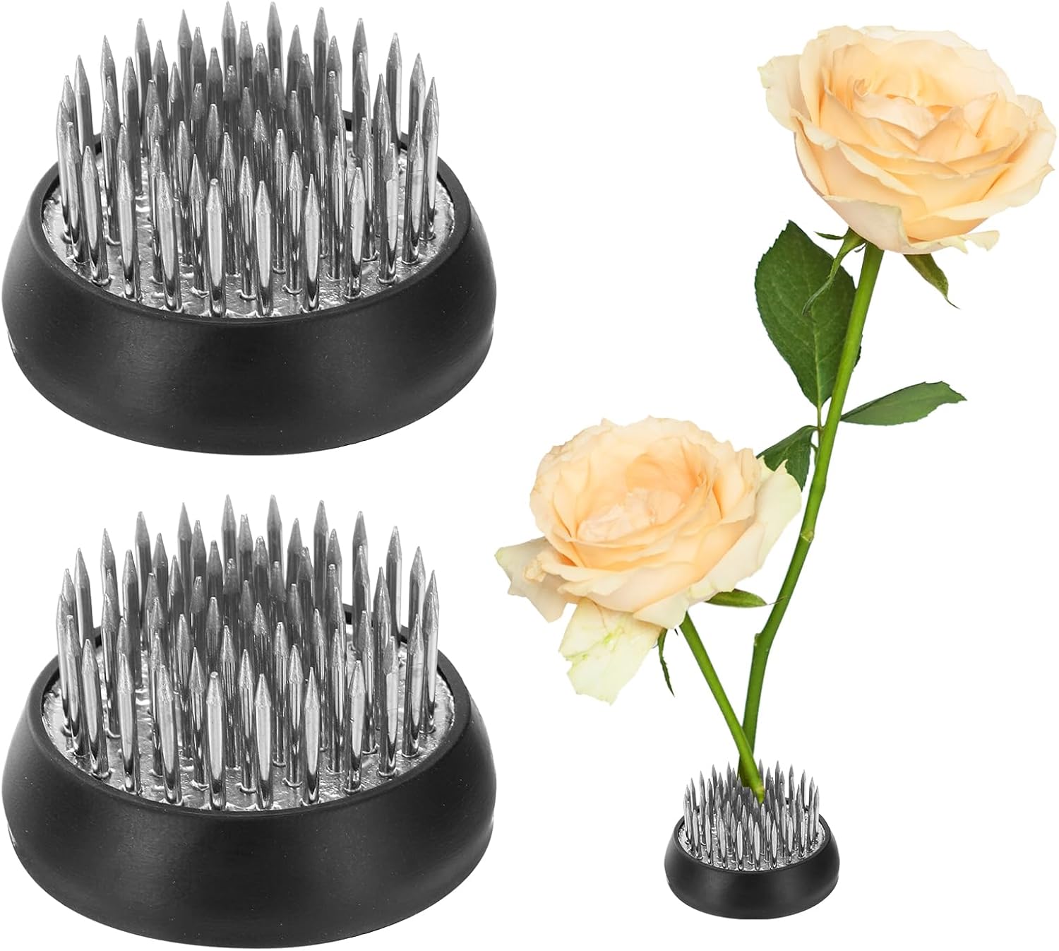 Amazon.com: uxcell 2pcs Flower Frog, Round Stainless Floral Frogs ...