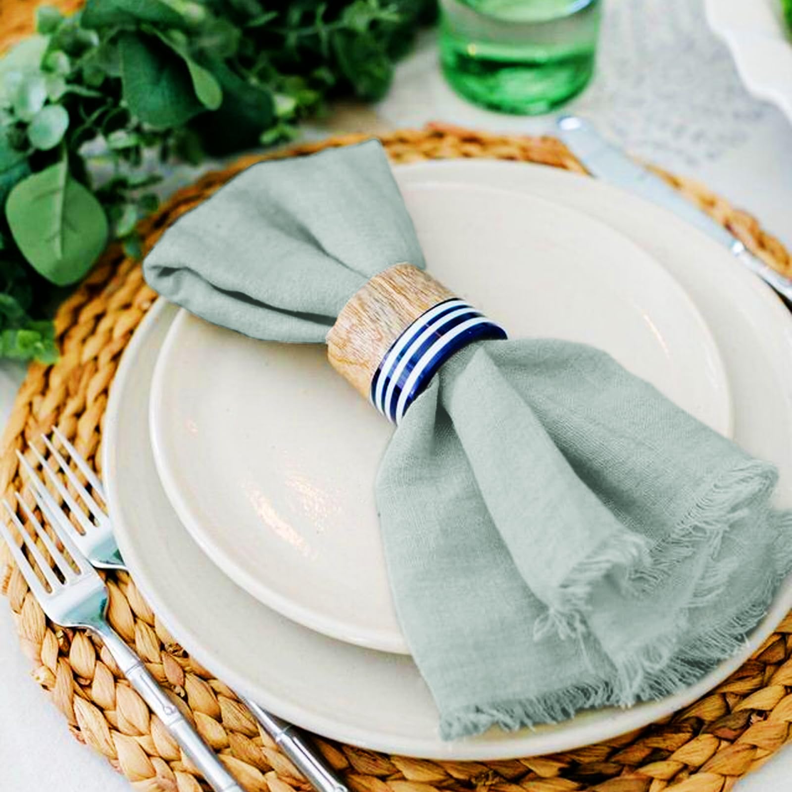 Handmade Napkins Wedding Personalized Premium Linen Feel Wedding