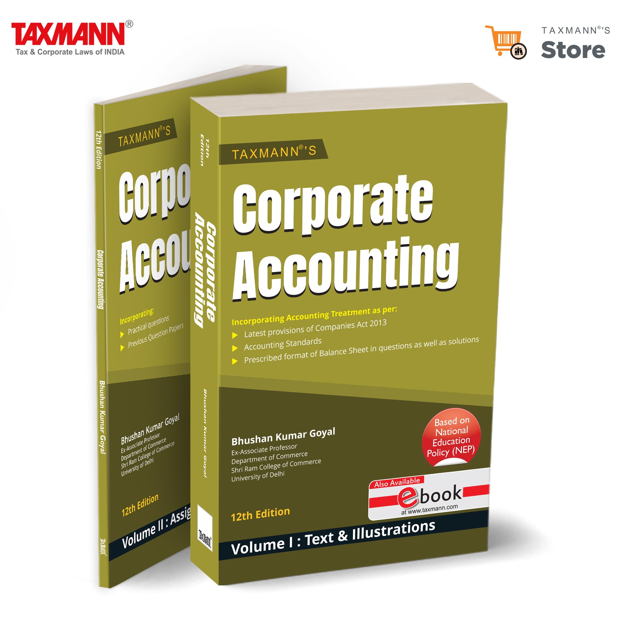 Taxmann's Corporate Accounting (2 Vols.) – Student-oriented Textbook ...