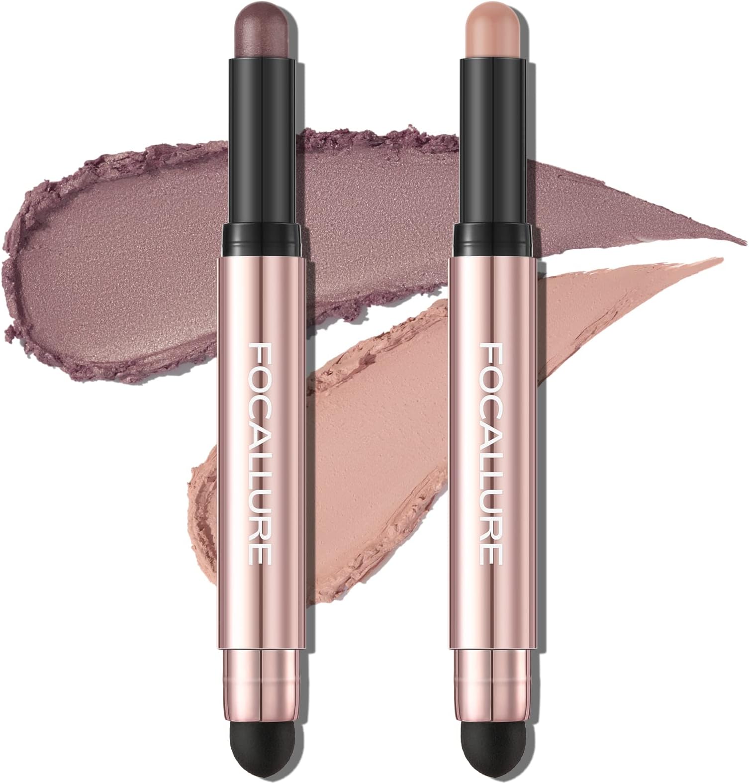 Amazon.com : FOCALLURE 2PCS No Crease Eyeshadow Stick,Shimmer and Matte ...