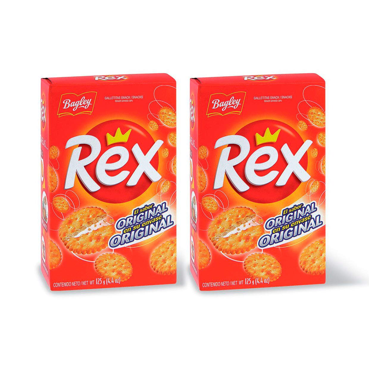 Amazon.com: Rex Snack Cookies - Galletitas Rex Copetin sabor Original 125g : Grocery & Gourmet Food