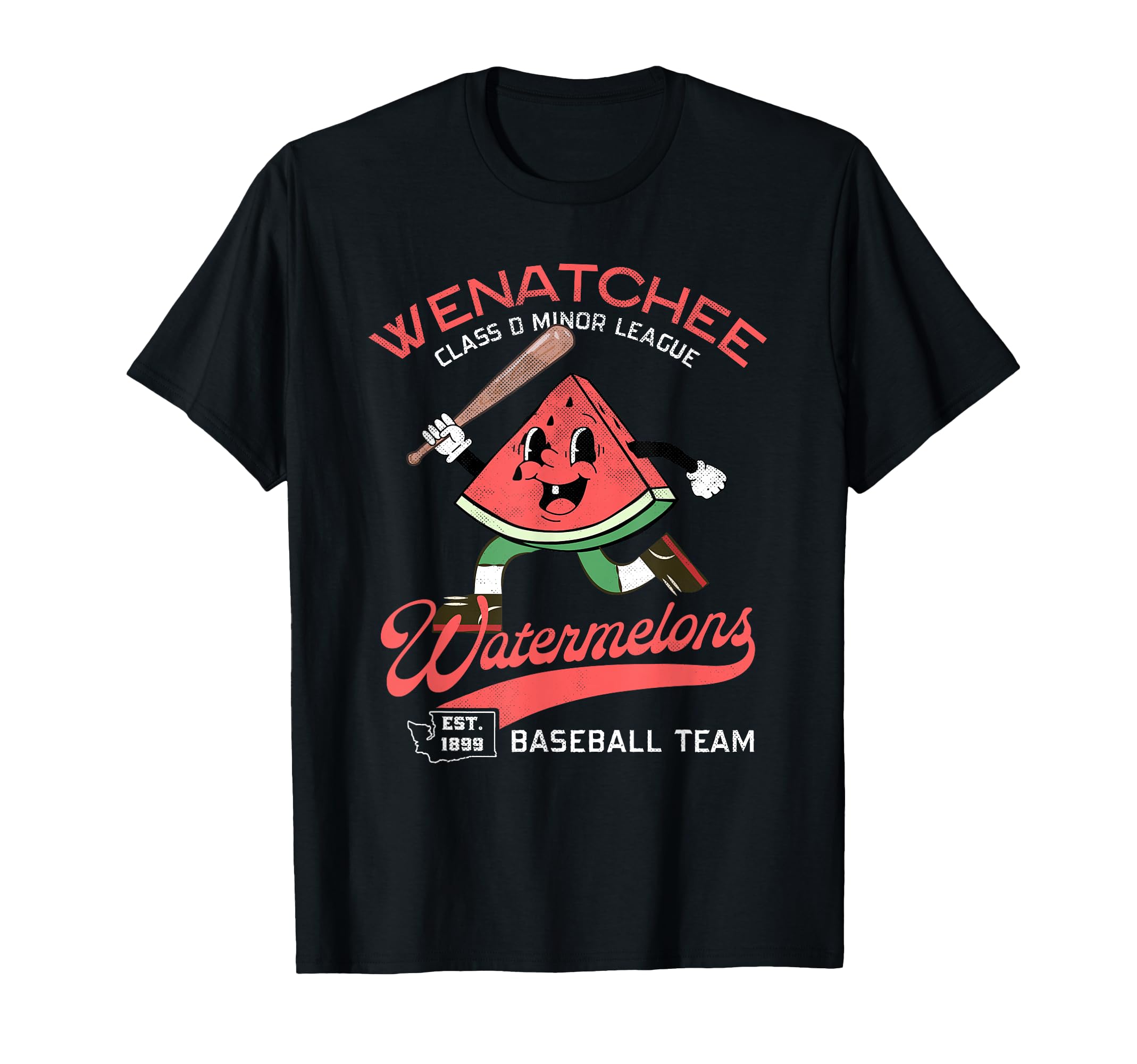 Amazon.com: Wenatchee Watermelons Retro Minor League Baseball Team T ...