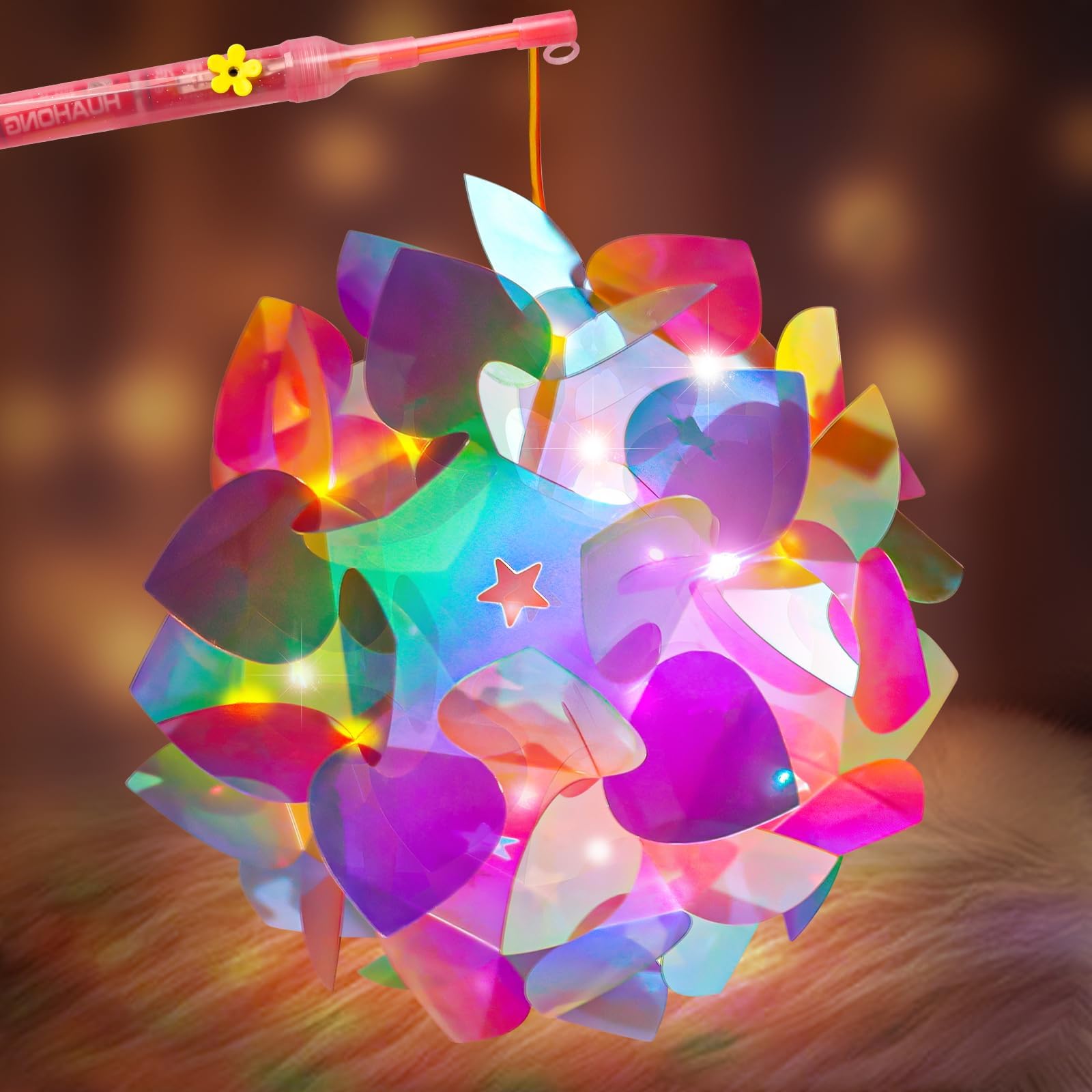 Amazon.de: Laternenstab Kinder, Martinslaterne mit Laternenstab, LED ...