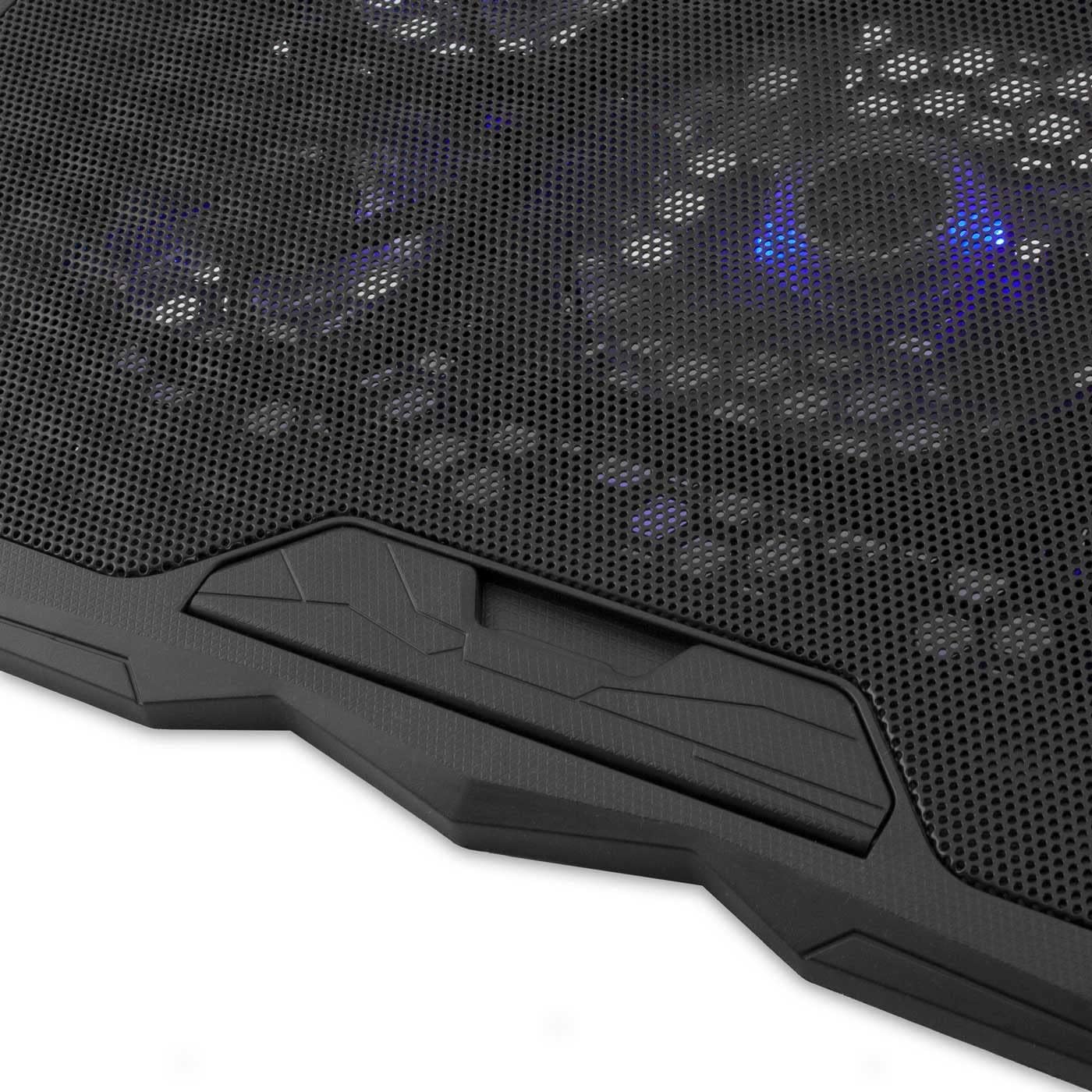 Portable Cooler Base up to 17.3 inches, with 5 Silent LED Fans with ...