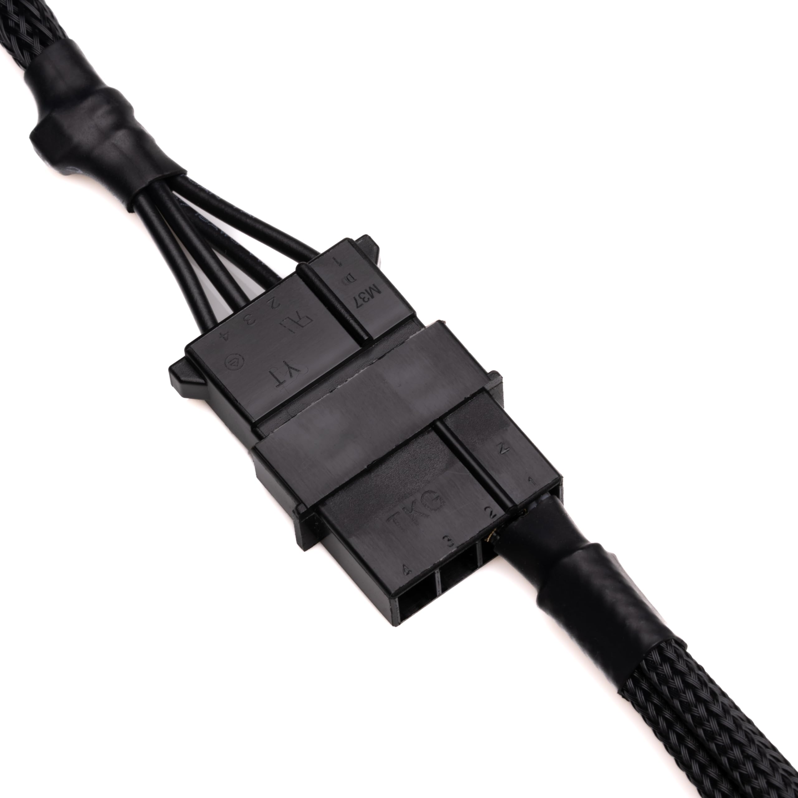 Snapklik.com : CRJ 4-Pin Molex To 4 PC Fan Power Adapter Cable - 12-inch