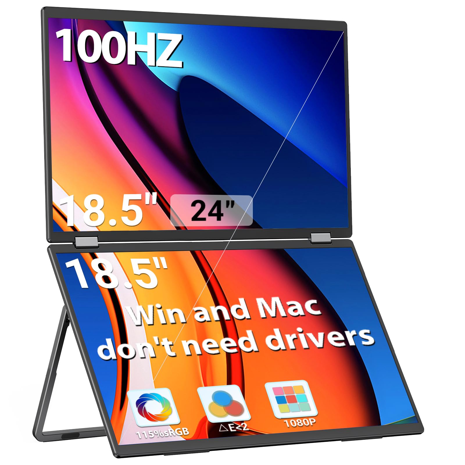 Amazon.com: InnoView 18.5" Laptop Screen Extender 115% sRGB 100Hz Dual ...
