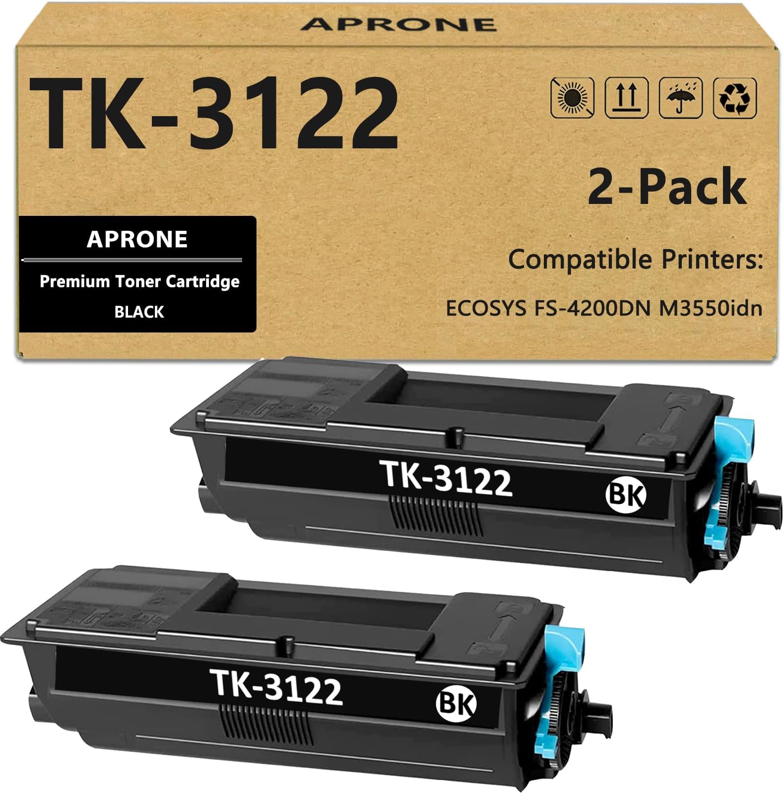 Amazon.com: APRONE TK3122 TK-3122 Toner Cartridge Compatible for TK ...