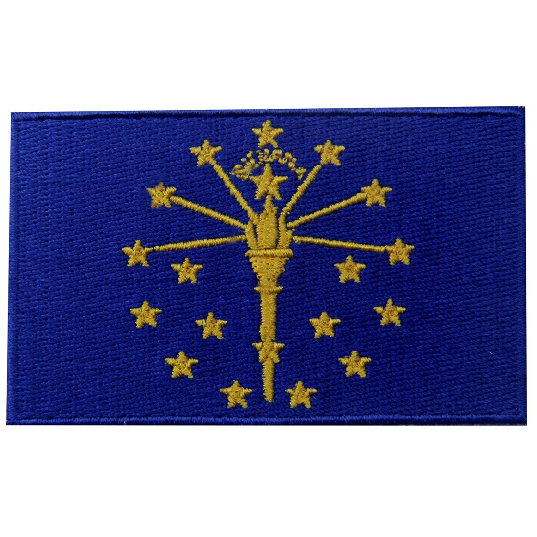 Amazon.com: Indiana State Flag Embroidered Emblem Iron On Sew On in ...