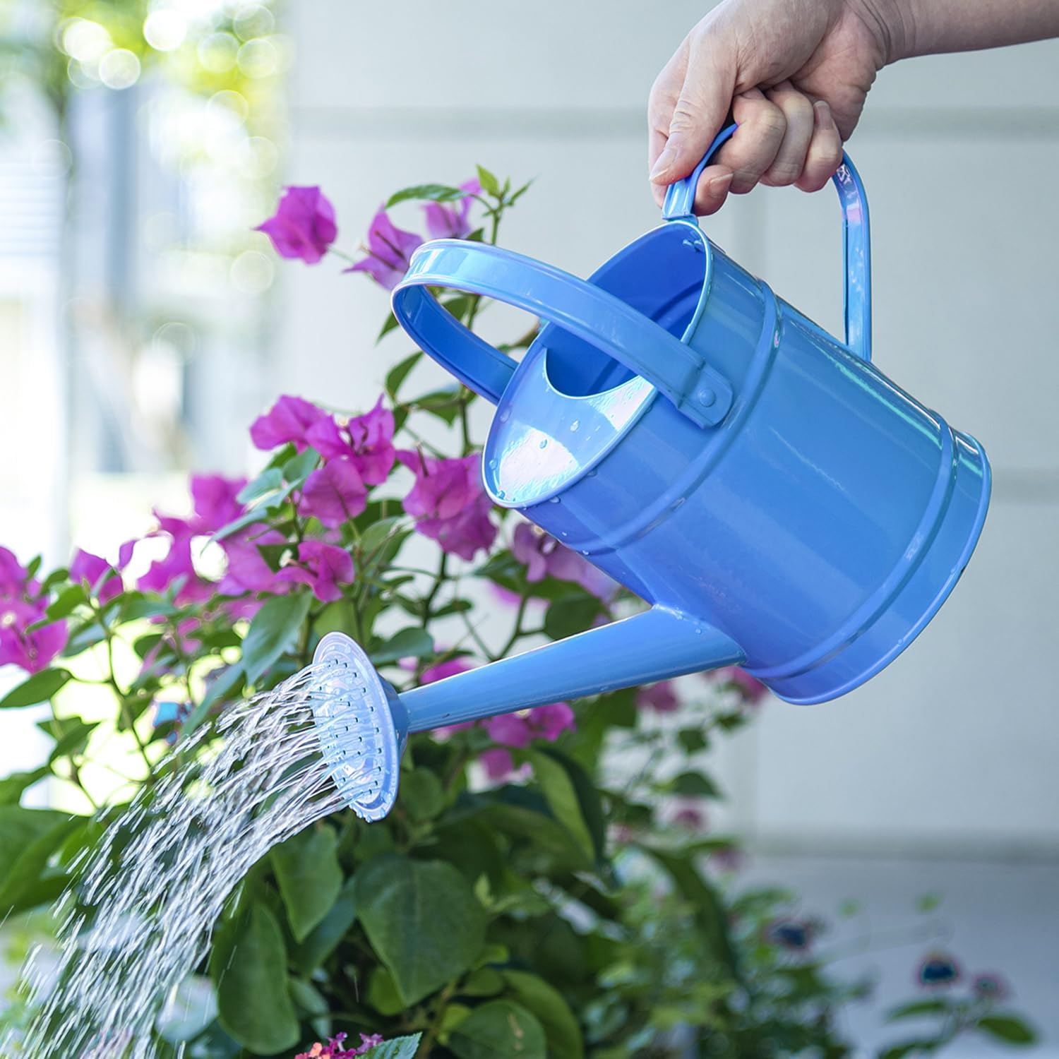 Amazon.com : Sungmor 1.5 Liter Small Bright Blue Watering Can for ...