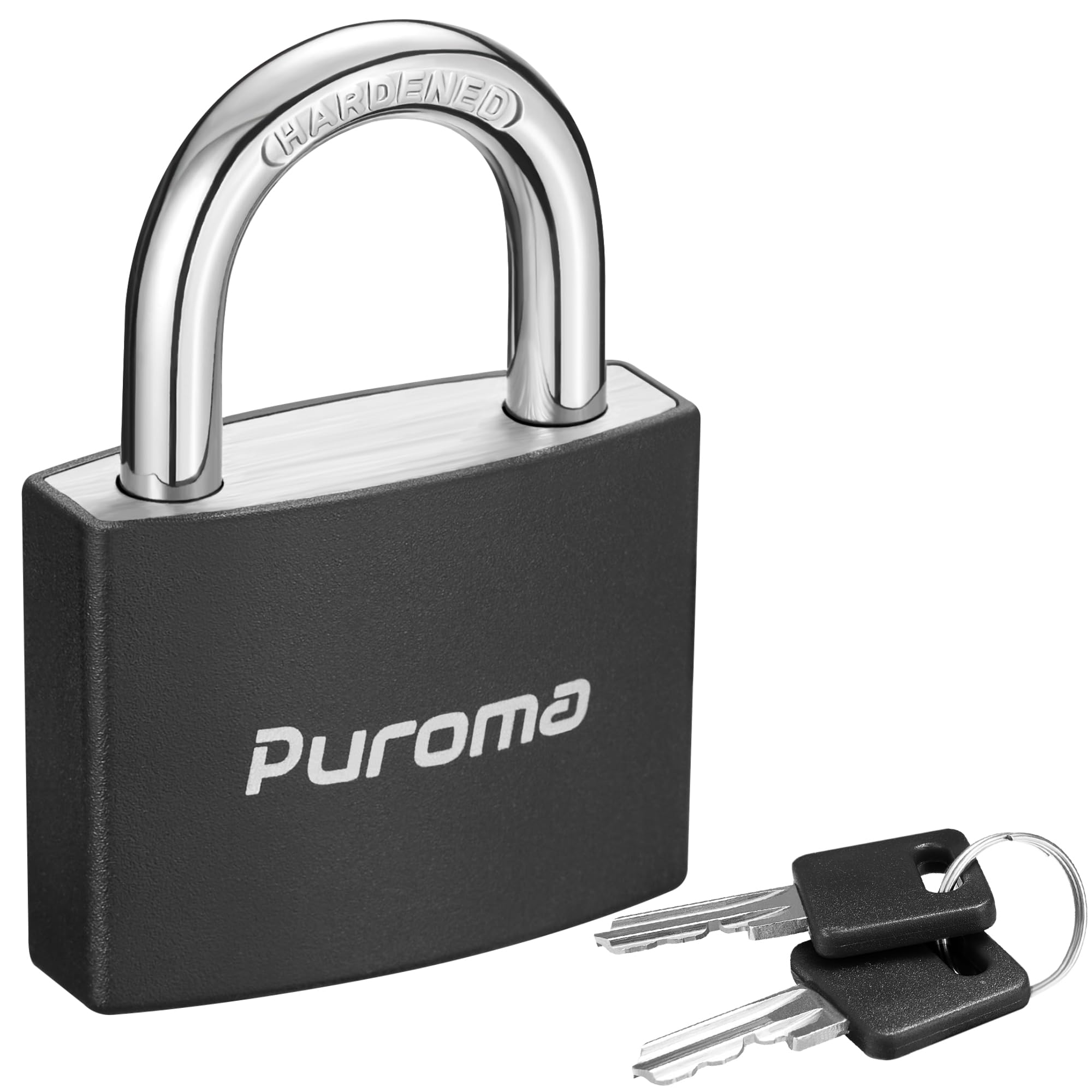 Puroma Lock Keyed Padlock, 1 Pack Aluminum Locks with 2 Keys Alike, 1.1 ...