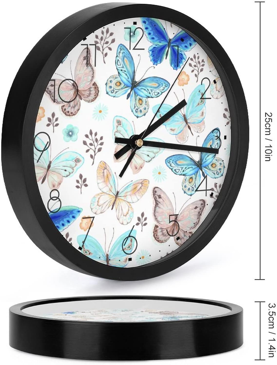 Sensaku Reloj de pared relojes de pared funciona con pilas redondo sin ...