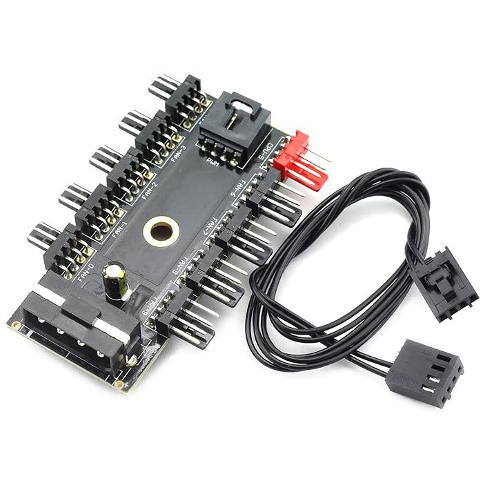 Buy ZRM&E 4Pin 12V PWM Fan Hub Speed Controller 4Pin IDE Molex 1 to 10 ...