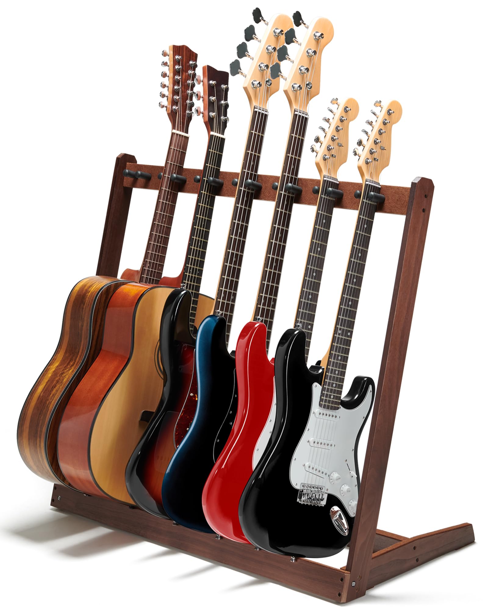 Amazon.com: Musbeat Guitar Stand for Multiple Guitars, Black Walnut ...