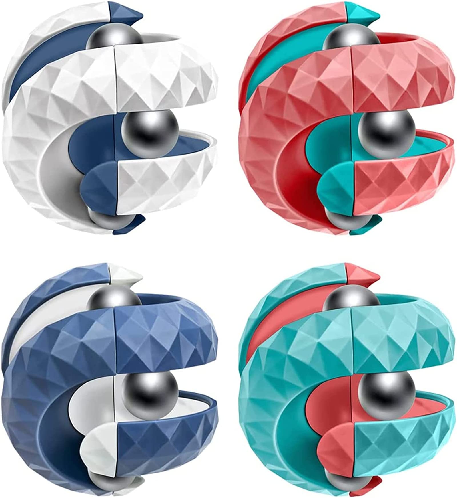 Buy 4 PcsTrack Pinball Finger Spinner,2023 New Orbit Ball Fidget ...