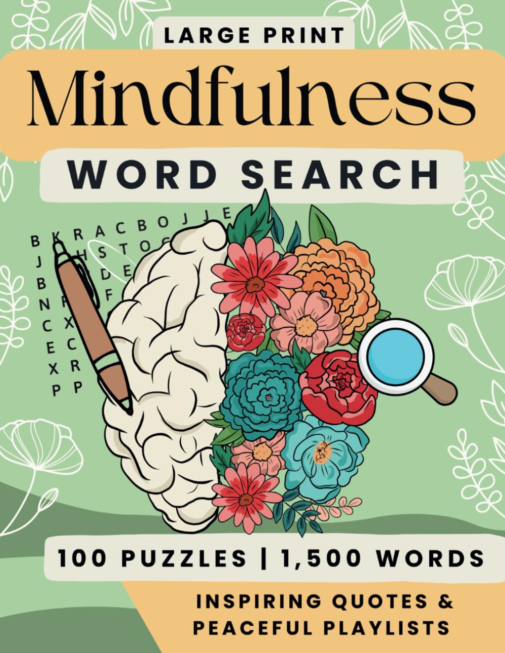 Mindfulness Word Search for Adults: 100 Large-Print Word Puzzles for ...