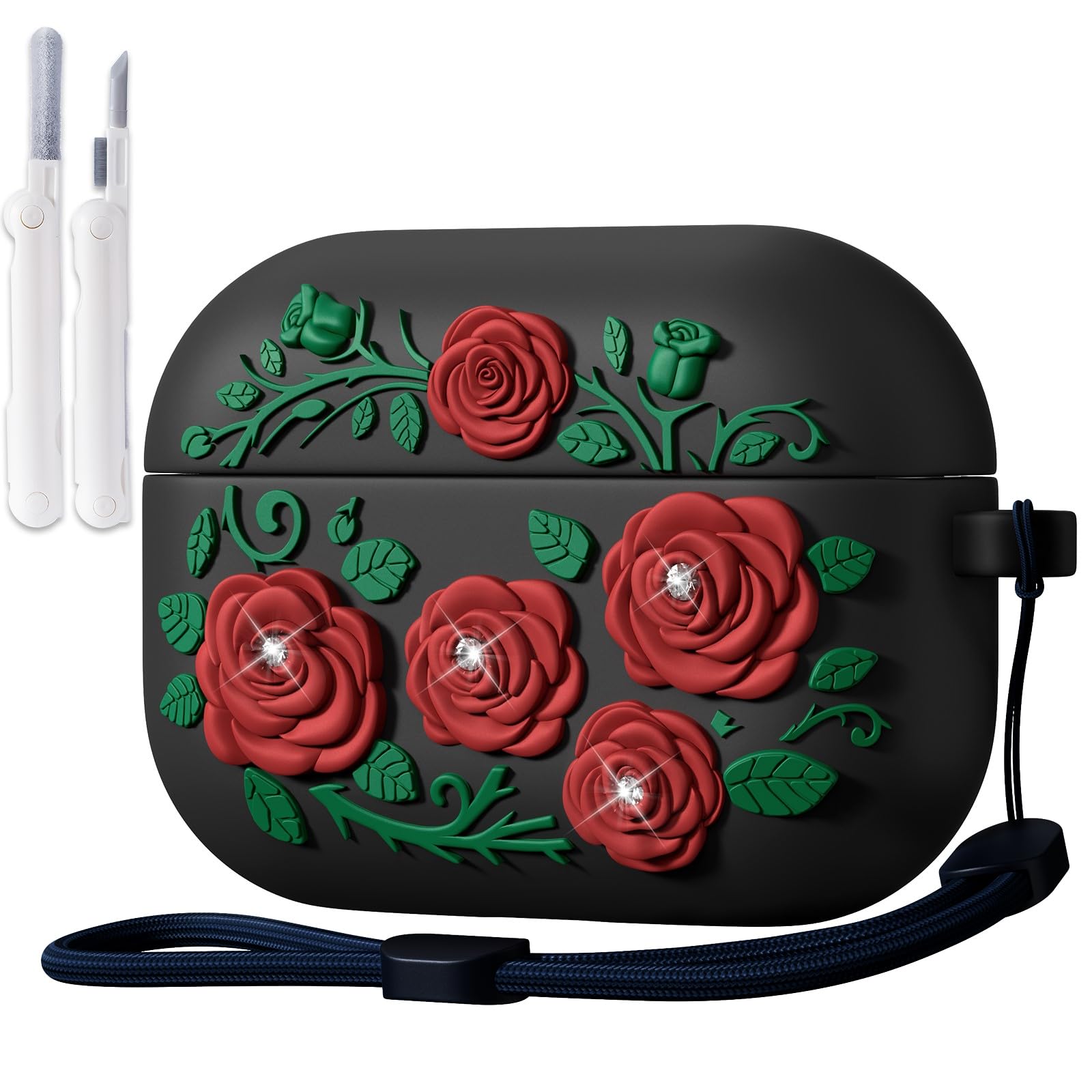 Amazon.com: V-MORO Floral Embossed Case Compatible with AirPods Pro 2nd ...