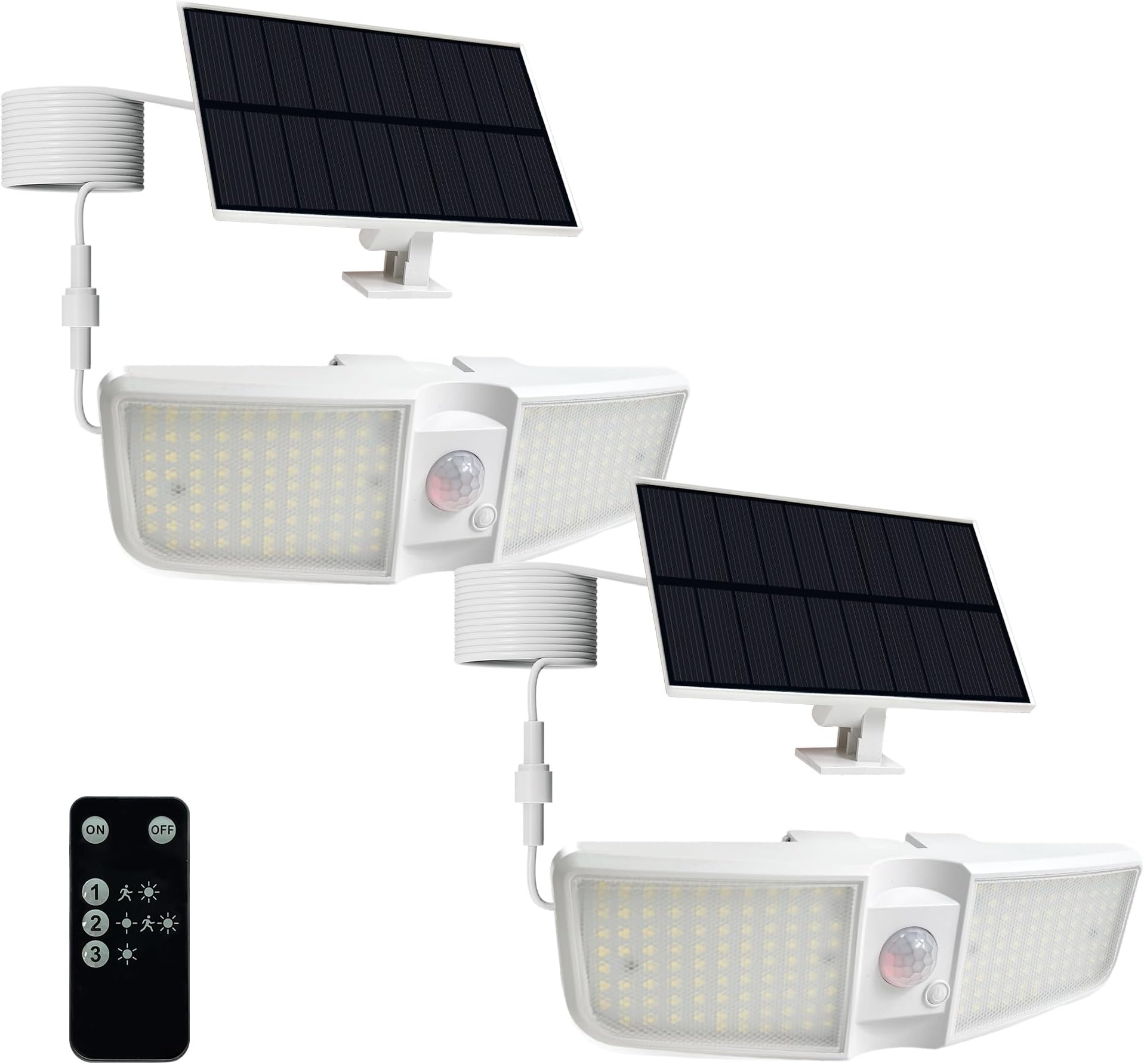 Cozeet Solar Outdoor Floodlights, Motion Sensor 180 LED Waterproof ...