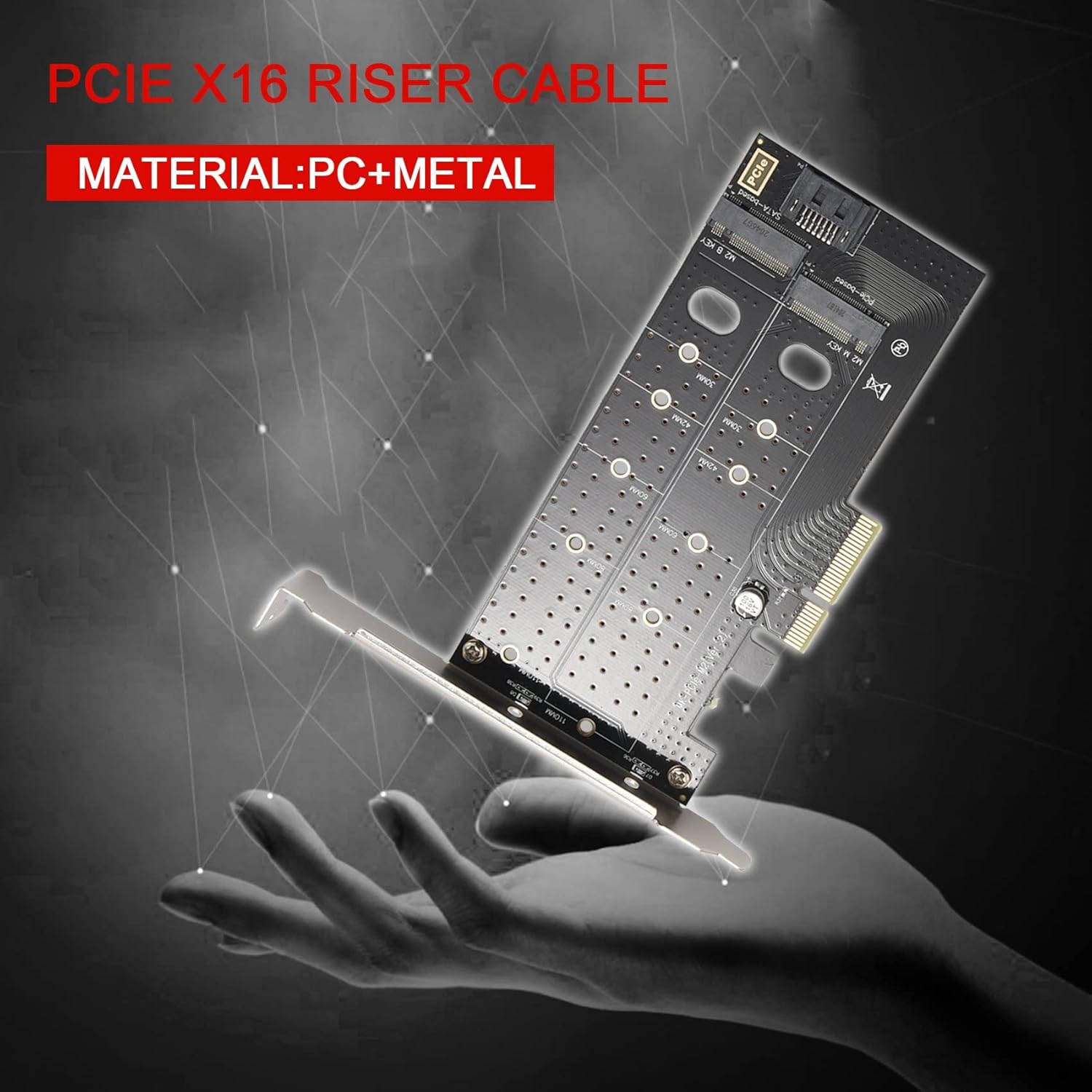 YEAJION Dual M.2 NVME,NVME PCIE M Key or M.2 SATA SSD B Key 22110 2280 ...