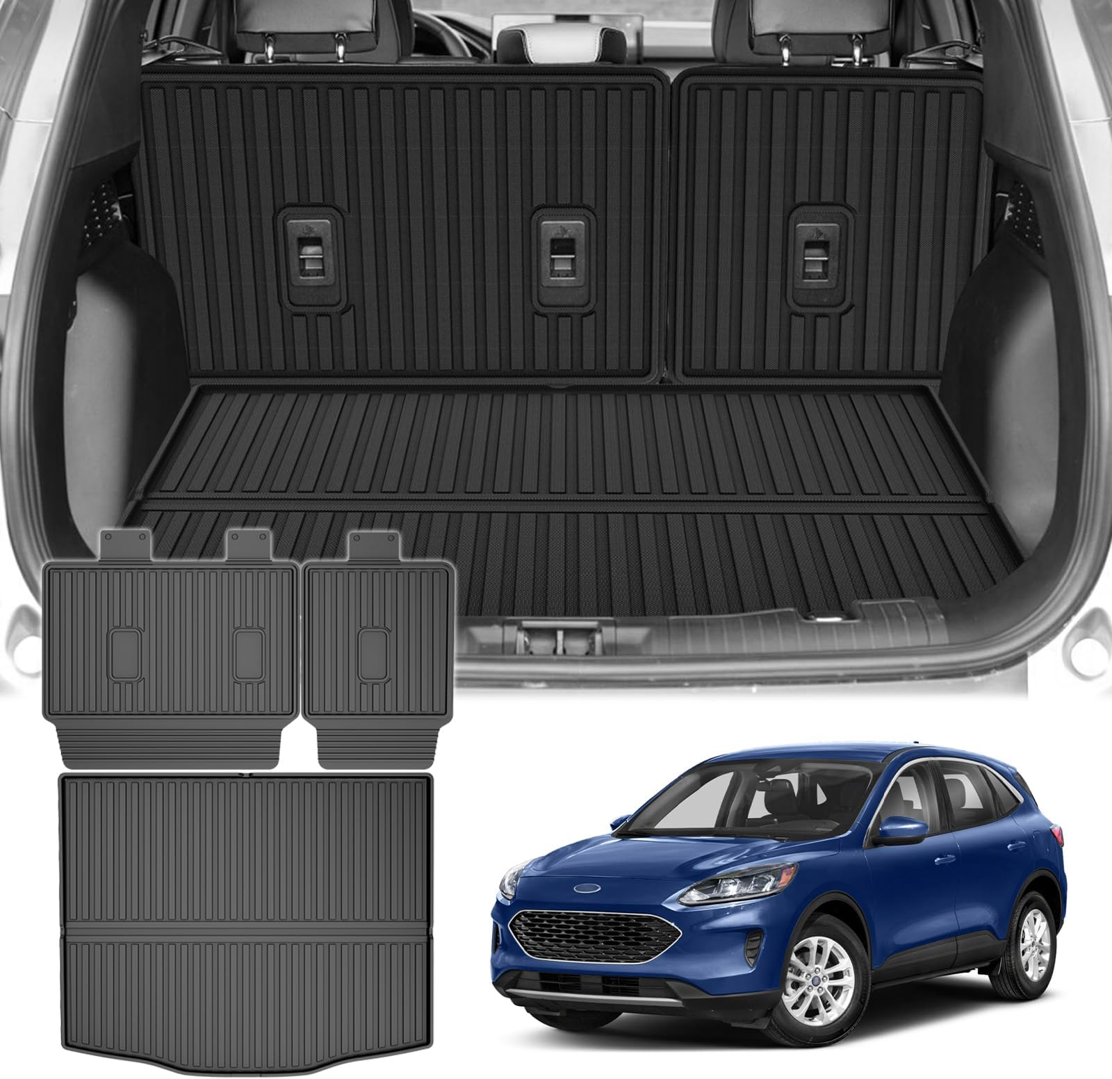 Amazon.com: AOMSAZTO Cargo Liner & Backrest Mat for Ford Escape 2020 ...