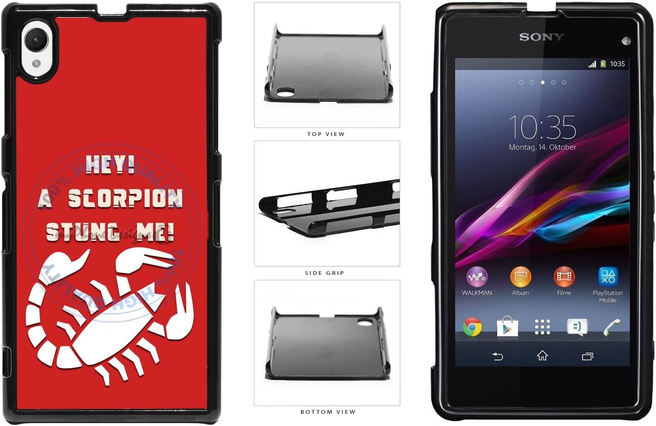 Amazon.com: Hey A Scorpion Stung Me With Red Background Plastic Phone ...