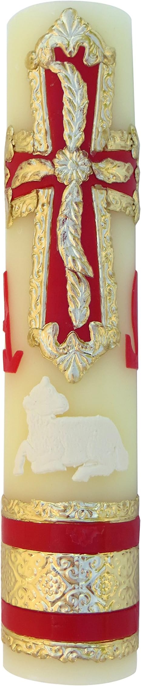 Amazon.com: Easter Lent Candle Alpha Omega Sheep Catholic Candle : Home ...