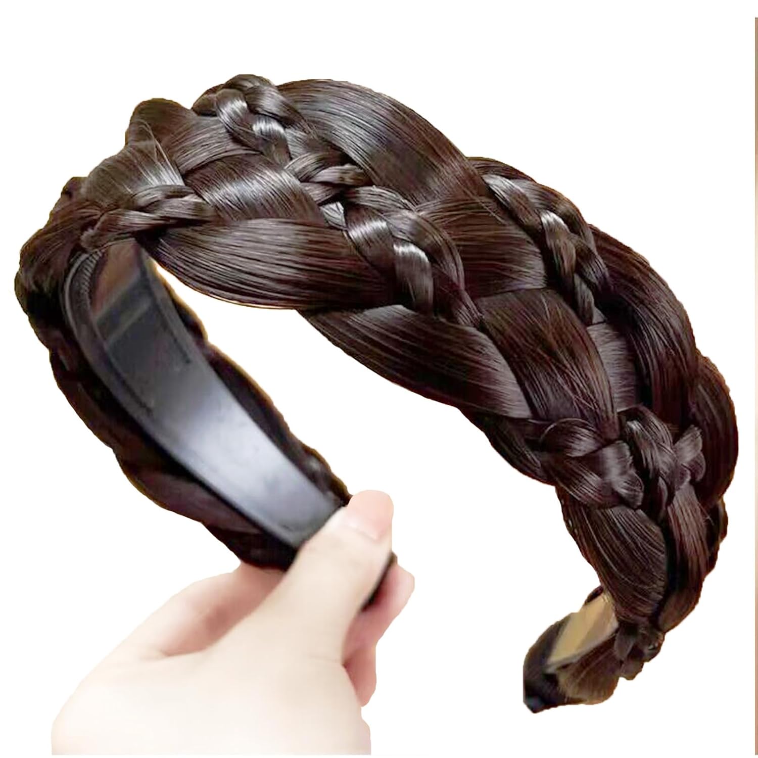 Amazon.com : Denlydom Headband 4 Strands Synthetic Hair Plaited ...