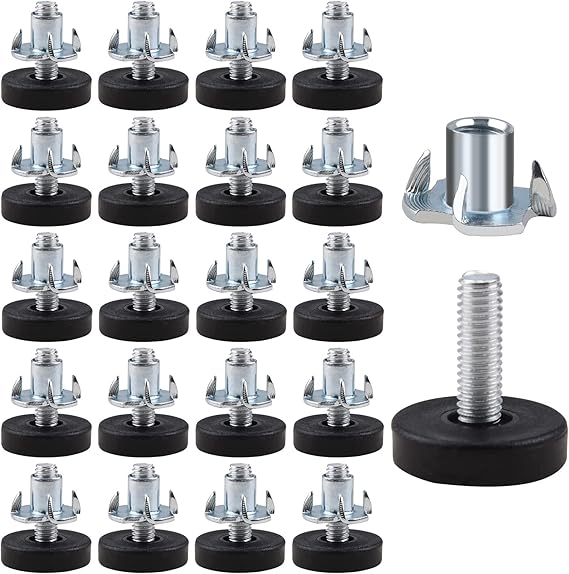 Amazon.com: NICECRAFT 20 Sets M6 Adjustable Furniture Levelers with Jam ...