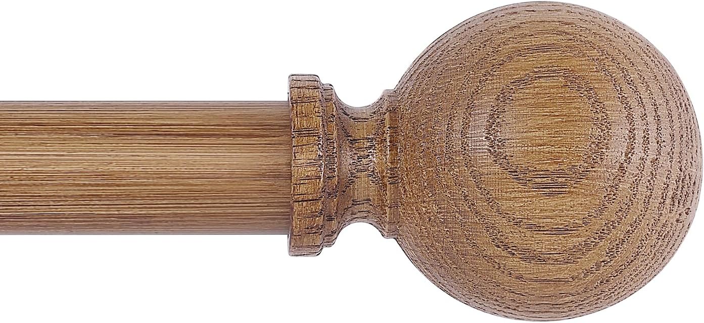 Amazon.com: HTZON Wood Curtain Rods for Windows 48 to 84 Inch,1 Inch ...