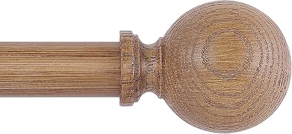 Amazon.com: HTZON Wood Curtain Rods for Windows 48 to 84 Inch,1 Inch ...