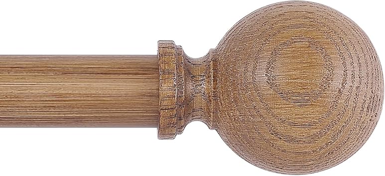 Amazon.com: HTZON Wood Curtain Rods for Windows 48 to 84 Inch,1 Inch ...