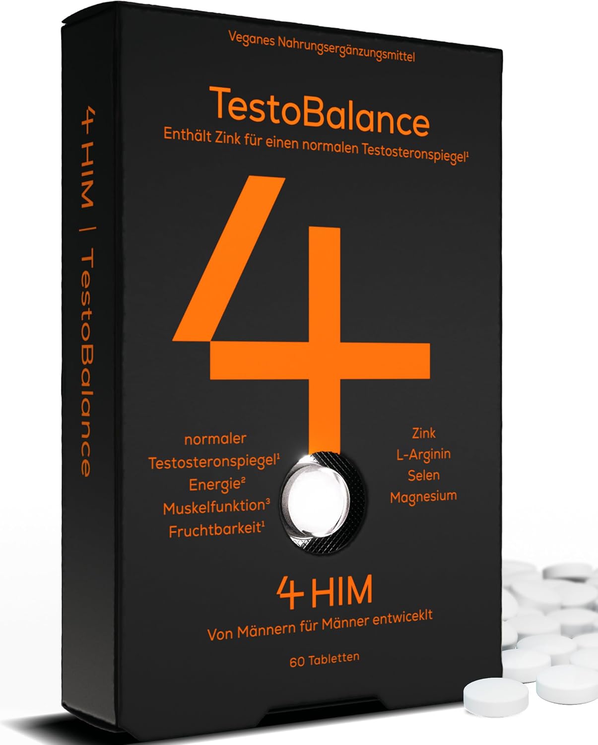 4 HIM TestoBalance - für Einen Normalen Testosteronspiegel, Energie und ...