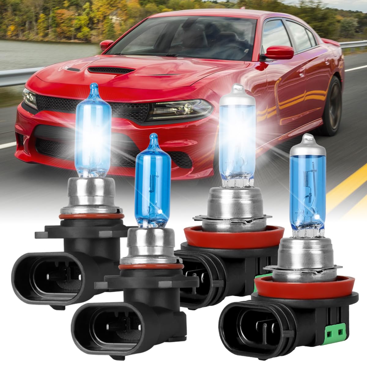 Amazon.com: RXTSQI FIT FOR 2011-2014 Dodge Charger,9005 High Beam+H11 ...