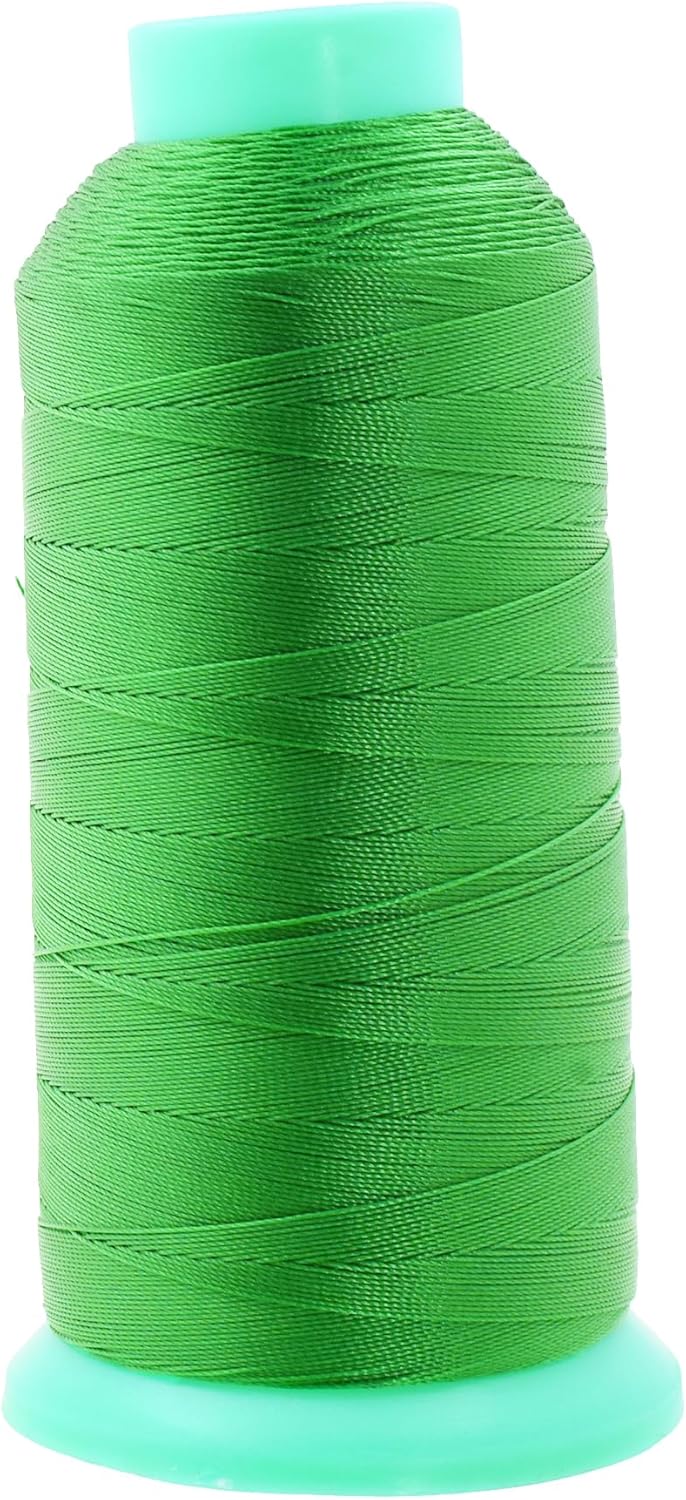 Amazon.com: Mandala Crafts Bonded Nylon Thread Green Heavy Duty Sewing ...